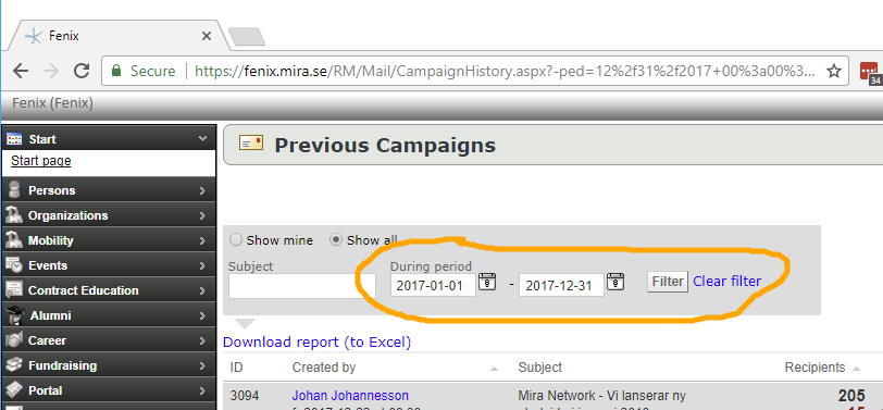 Using Mira to follow up email campaigns