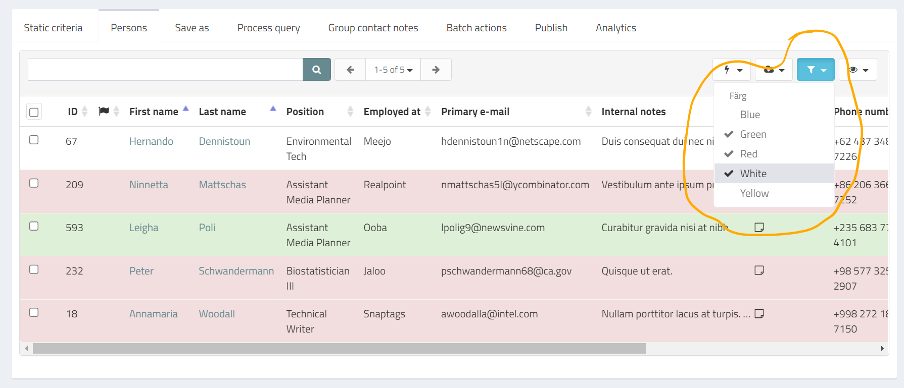 HOWTO: Color rows in a query (beta)